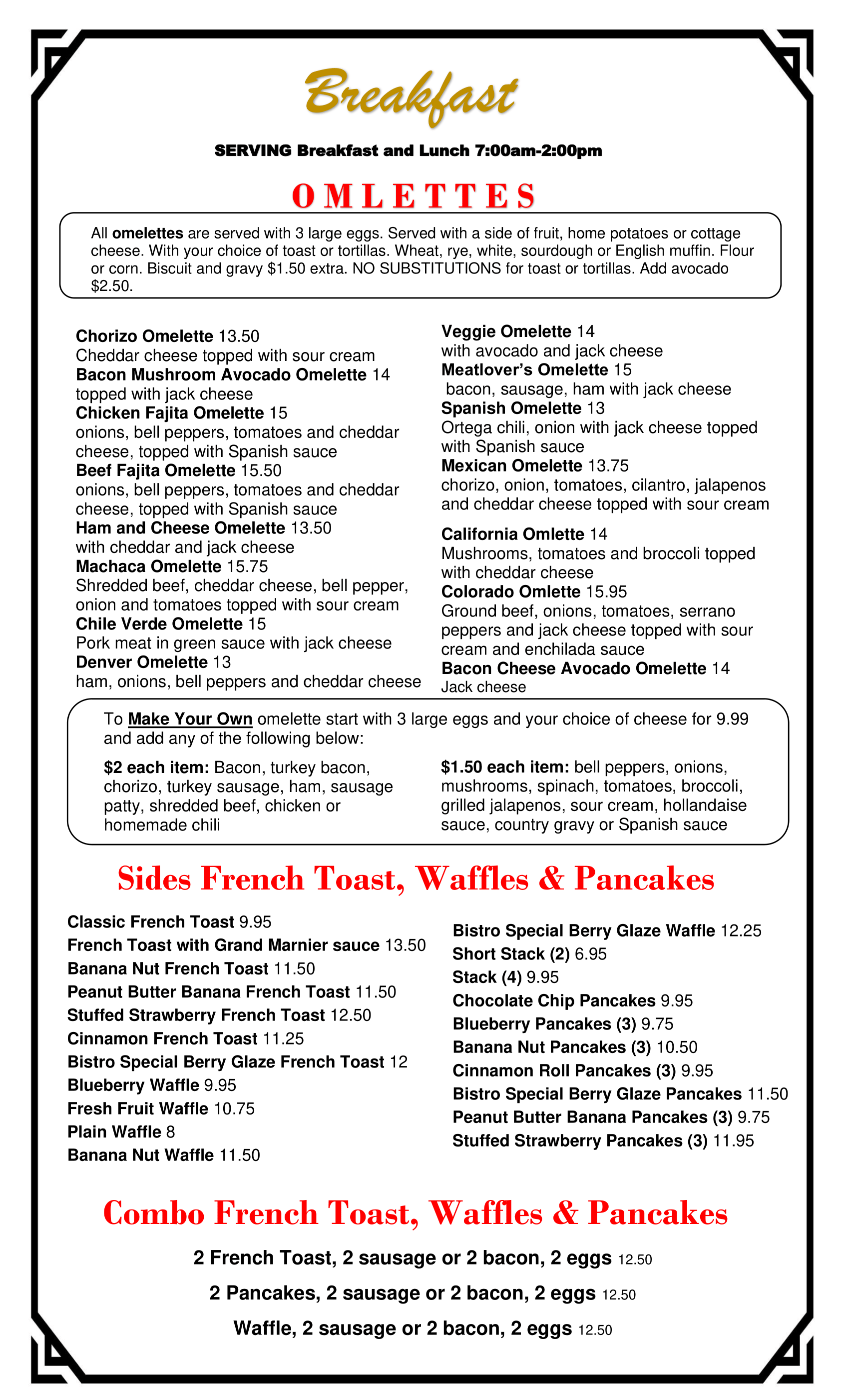 Breakfast & Lunch – Seaside Bistro